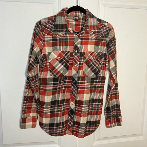 Double Decker | Shirts | Vintage Double Decker Plaid Flannel Shirt Mens ...